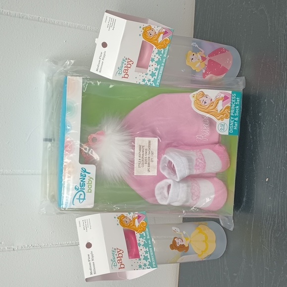 Disney | Other | Nwt Disney Princess Hat Sock Bottle Set | Poshmark
